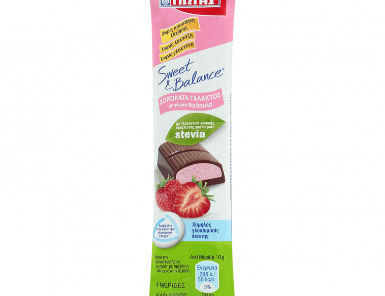 Γιώτης Sweet & Balance Σοκολάτα Φραουλα Stevia 40gr | mymarket.gr