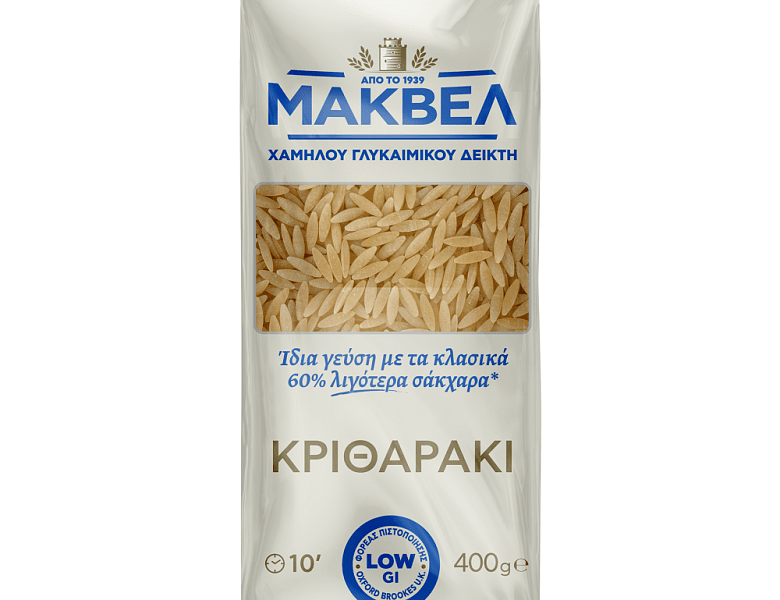 Μακβελ Κριθαράκι Χαμηλού Γλυκαιμικού Δείκτη 400gr | mymarket.gr