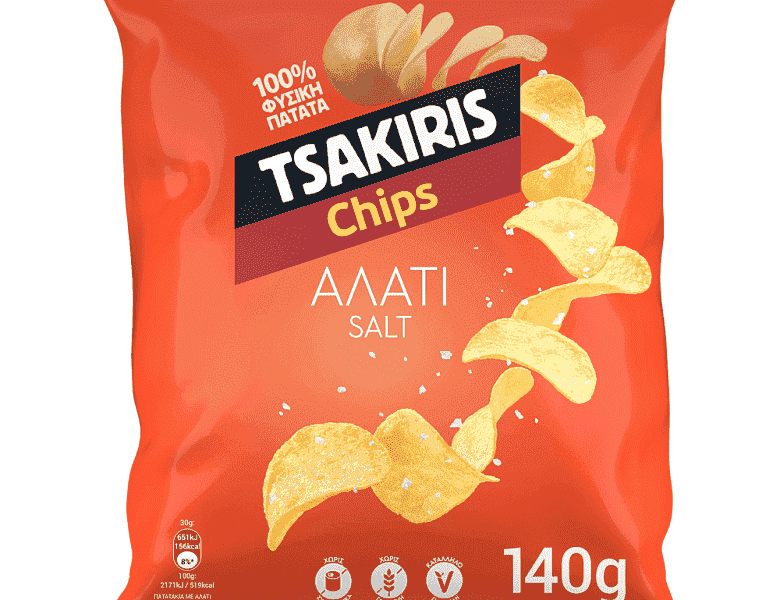 Tsakiris Chips Με Αλάτι 140gr | mymarket.gr