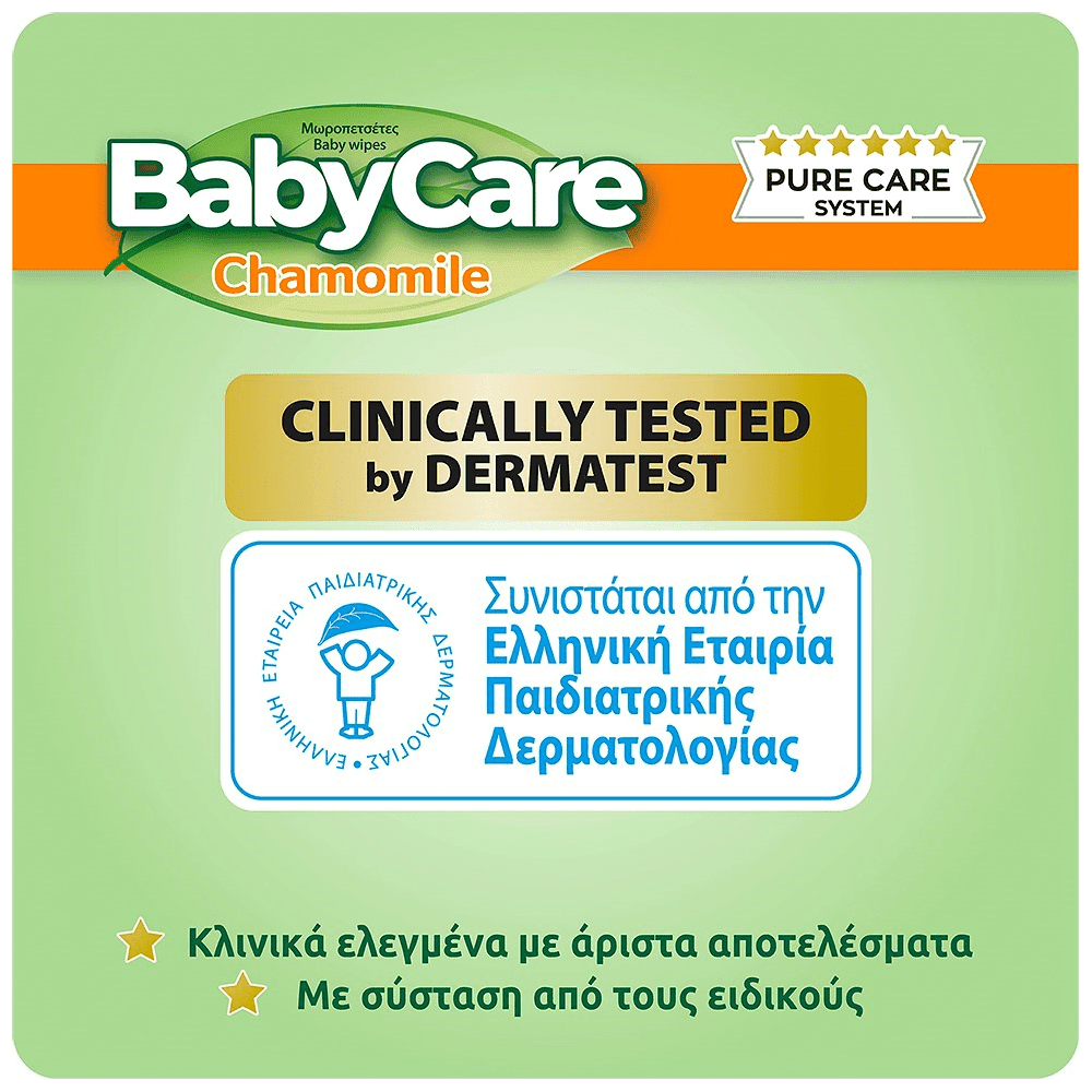 Babycare Χαμομήλι Μωρομάντηλα Giga Pack 4x72τεμ | mymarket.gr